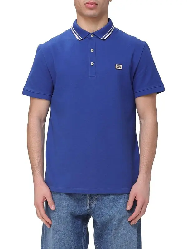 Valentino Garavani Classic Cotton Polo Shirt - Blue