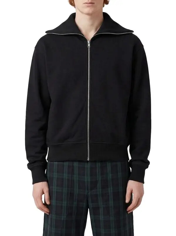 JIL SANDER Wool Cardigan With Zip - Black