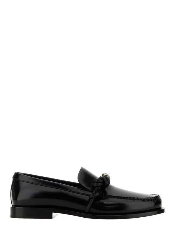 JIL SANDER Braided Loafers - Black