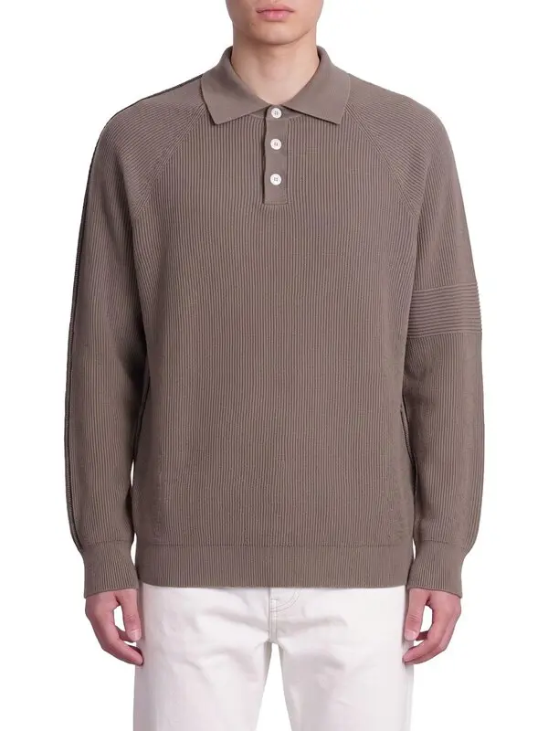 Brunello Cucinelli Cotton Knit Polo Shirt - Hazel