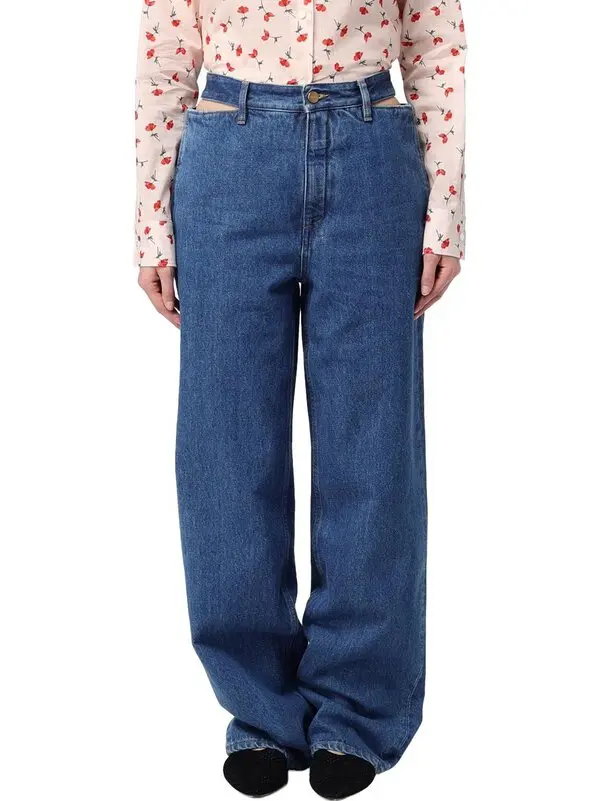 JIL SANDER High-waisted Wide-leg Jeans - Blue