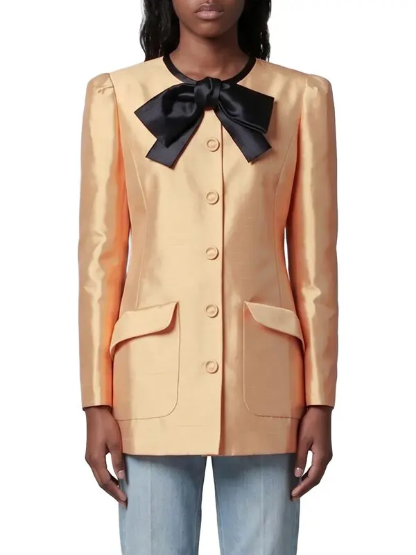 Valentino Garavani Silk Shantung Blazer - Melon