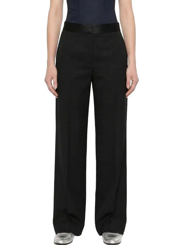 JIL SANDER Satin Palazzo Trousers - Black