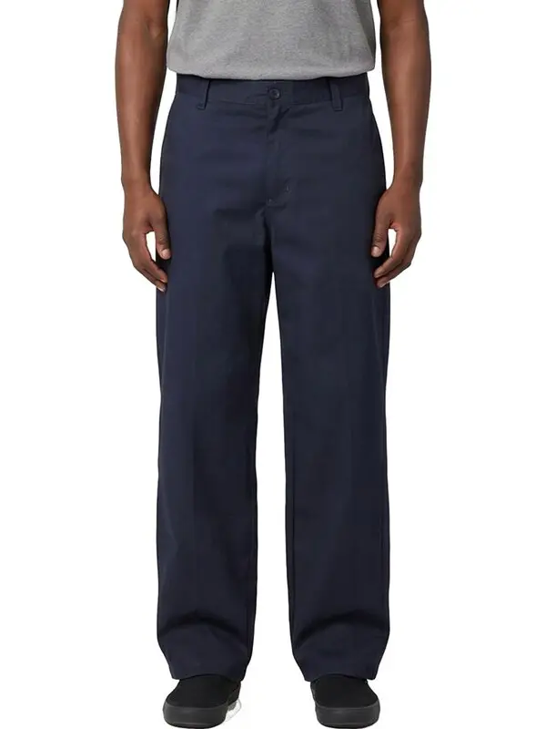Carhartt Work In Progress Cotton Blend Wide Leg Trousers - Blue