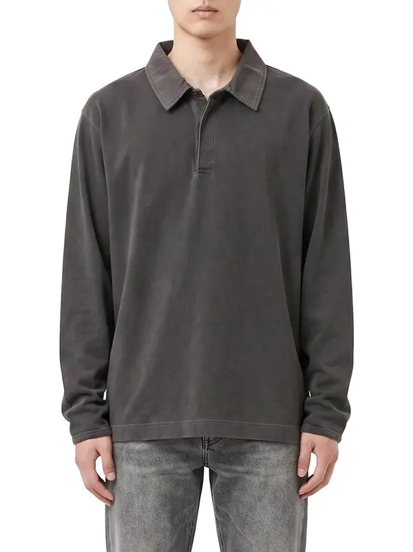 SUNFLOWER Cotton Polo Shirt - Black