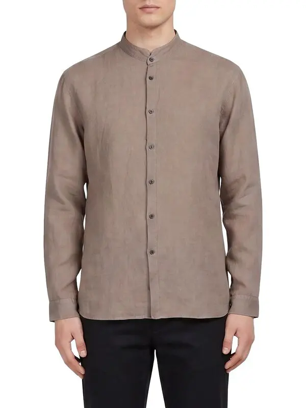 Hugo Classic Linen Shirt - Brown