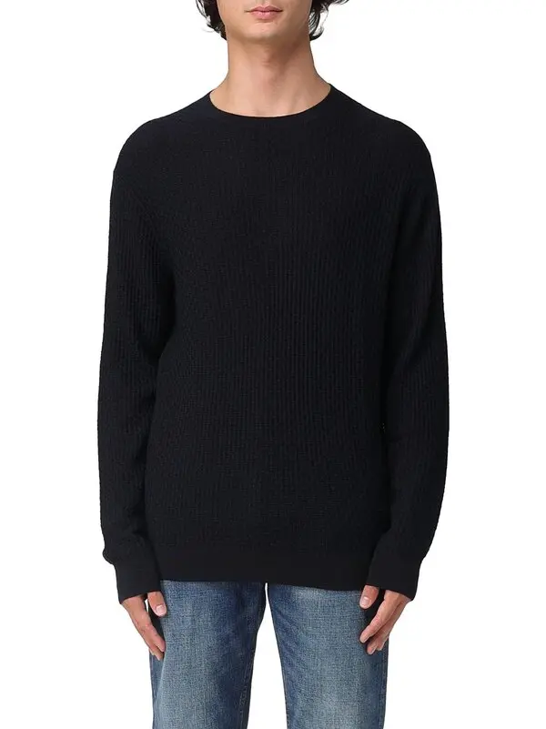 Emporio Armani Textured Knit Jumper - Blue