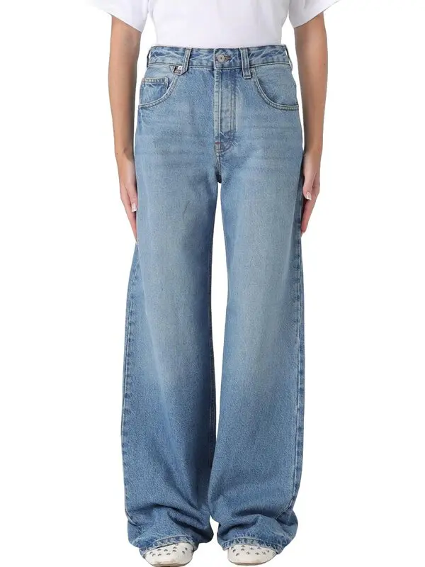 Jacquemus Wide Leg Jeans - Gnawed Blue