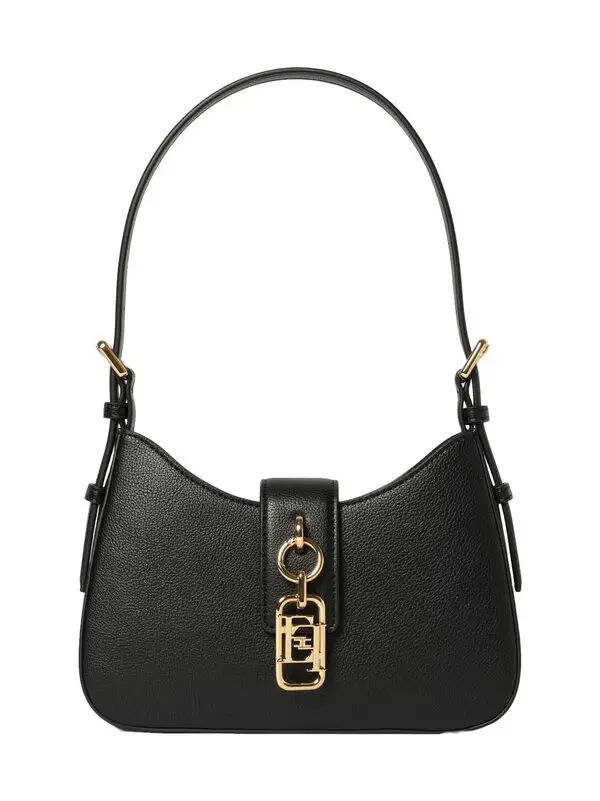 Elisabetta Franchi Small Hobo Bag With Charm - Black