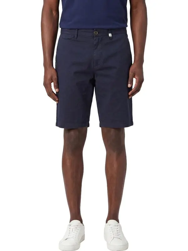 MYTHS Linen Blend Chino Shorts - Blue 1