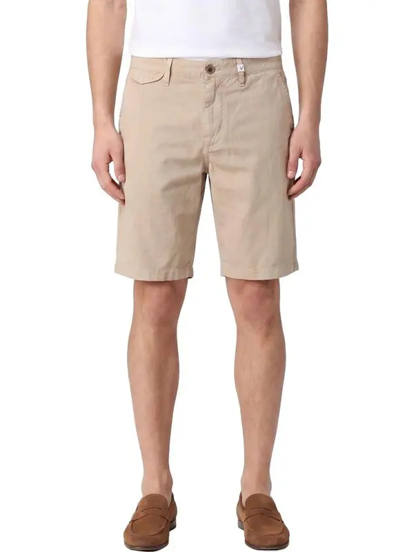 MYTHS Linen Blend Chino Shorts - Brown