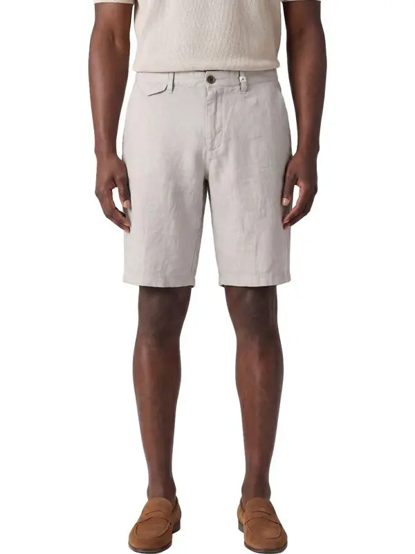 MYTHS Linen Blend Chino Shorts - Grey