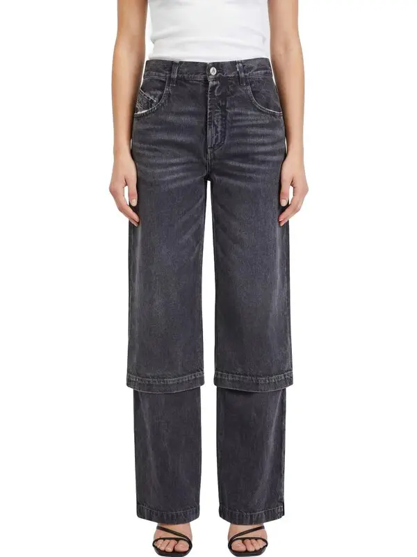 Attico High-rise Wide-leg Jeans - Black