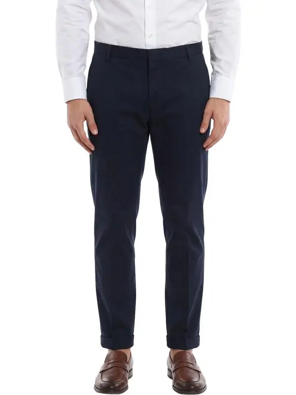 DONDUP Cotton Blend Chino Trousers - Black