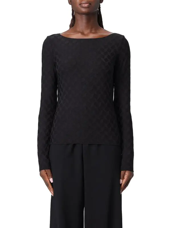 Emporio Armani Textured Pullover - Black