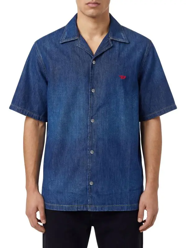 DIESEL® Cotton Denim Shirt - Blue