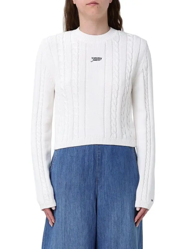 Tommy Hilfiger Cotton Knit Cable Sweater - Ivory