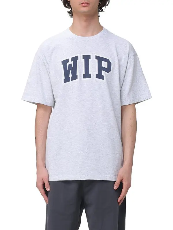 Carhartt Work In Progress Cotton T-shirt With Logo Print - Grey