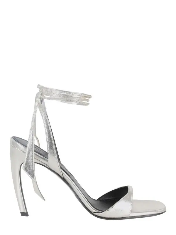 Attico Heeled Sandals - Silver