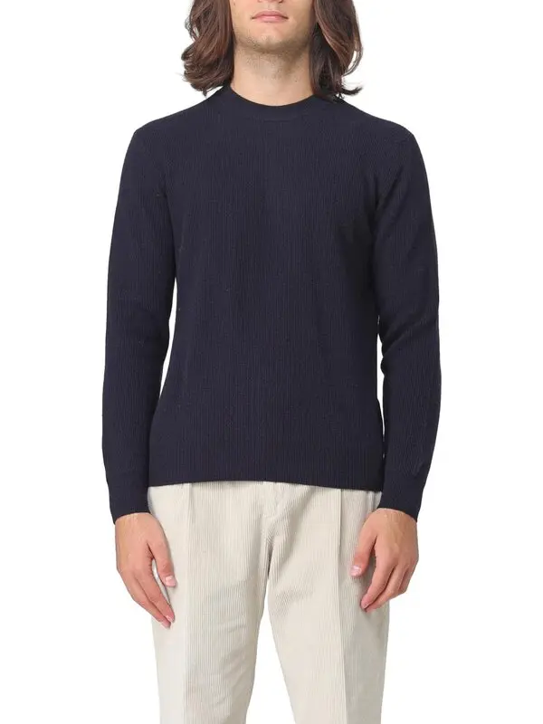 PAOLO PECORA Ribbed Knit Jumper - Blue