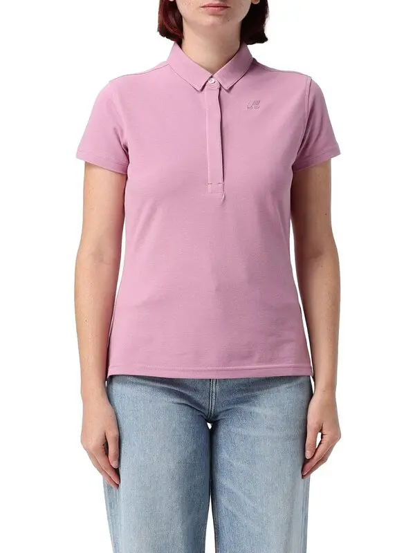 K-WAY Cotton Polo Shirt With Logo Detail - White