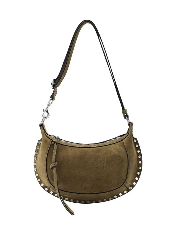 Isabel Marant Étoile Studded Suede Shoulder Bag - Grey