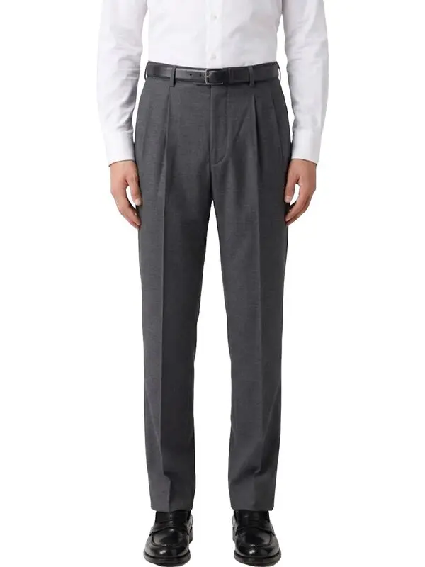 JIL SANDER Wool Tailored Trousers - Grey