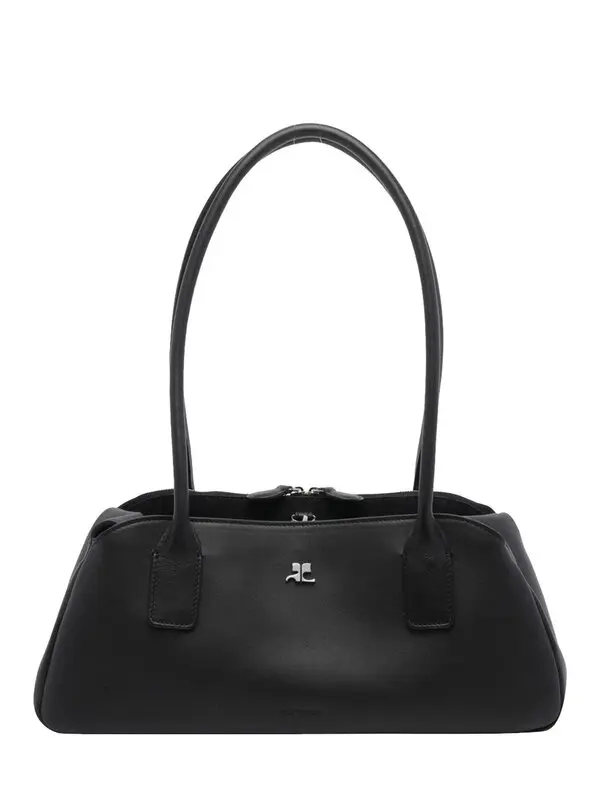 COURREGES Strip Leather Bag - Black