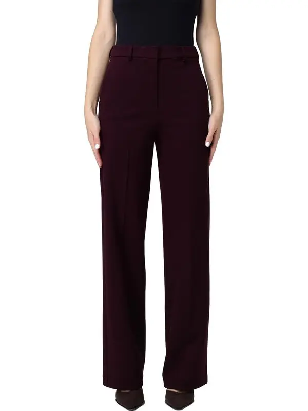 HANITA Tailored Wide-leg Trousers - Wine