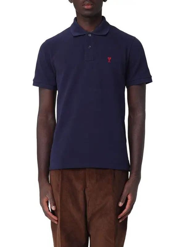 AMI Paris Polo Shirt Colour - Blue