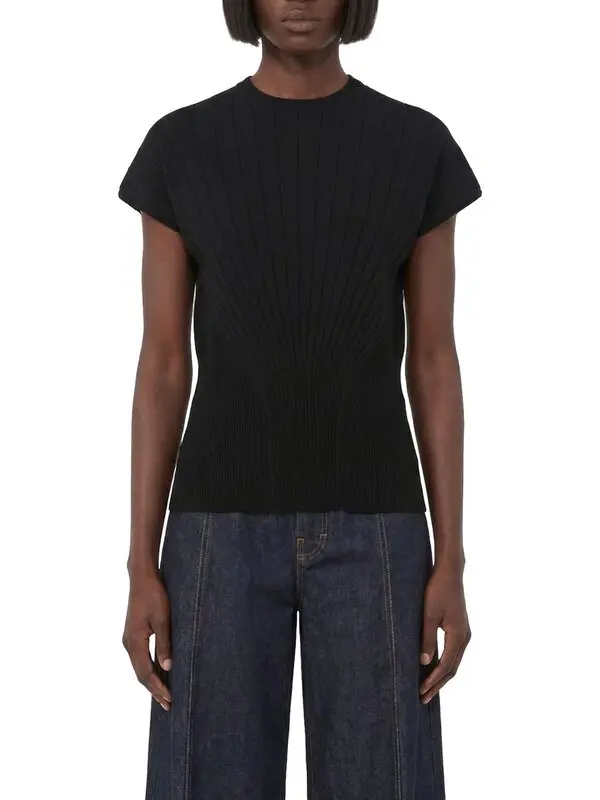 Sportmax Viscose Blend Crew Neck Sweater - Black