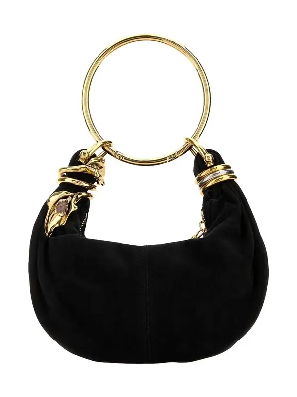 Chloé Bracelet Mini Suede Leather Handbag - Black