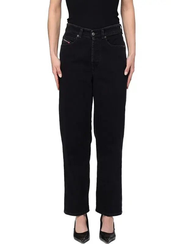 DIESEL® D-went High-waisted Straight Fit Jeans - Black