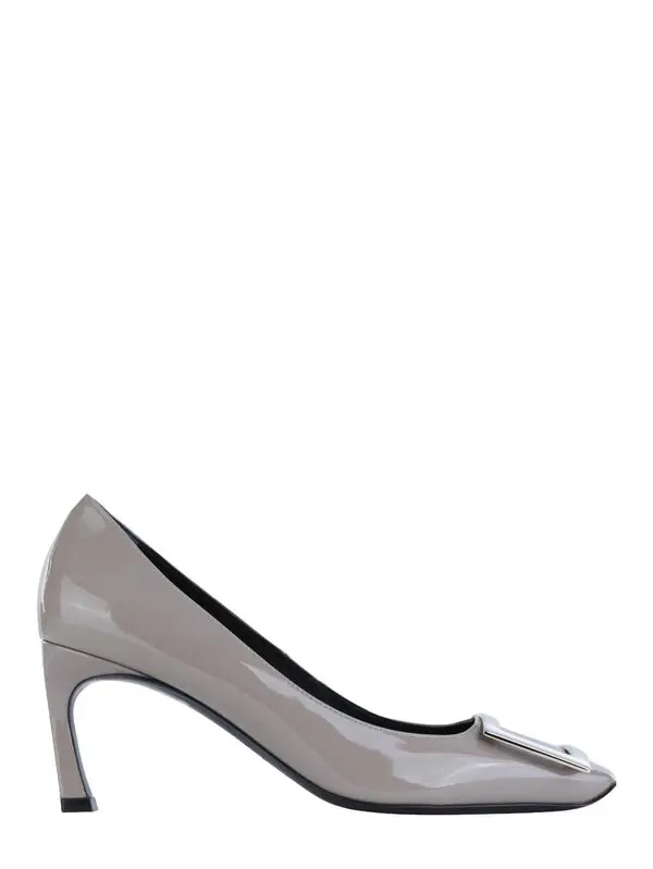 ROGER VIVIER Trompette Patent Leather Pumps With Stiletto Heel - Beige