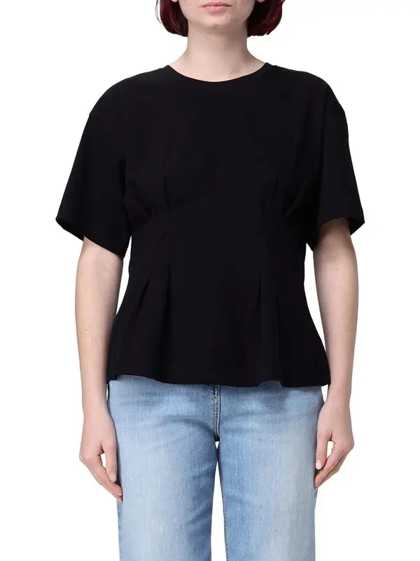 Barbour Cotton T-shirt With Tie Detail - Black