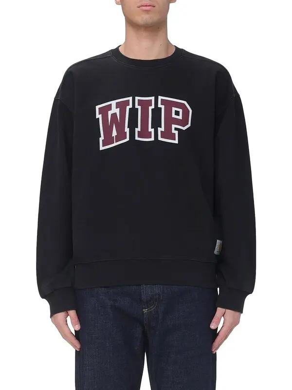 Carhartt Work In Progress Cotton Crewneck Sweatshirt With Logo - Grey 1