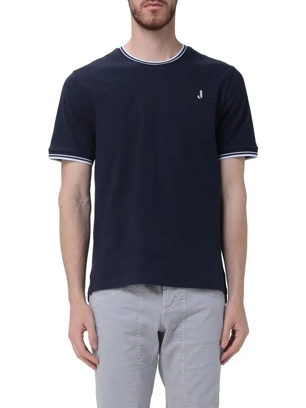 JECKERSON Cotton T-shirt With Logo - Blue