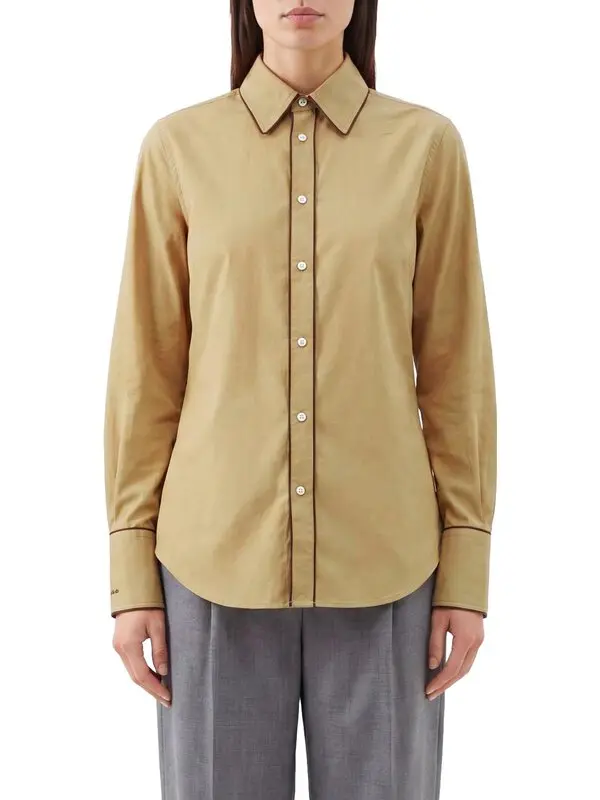 Polo Ralph Lauren Slim Fit Stretch Cotton Long-sleeve Shirt - Beige