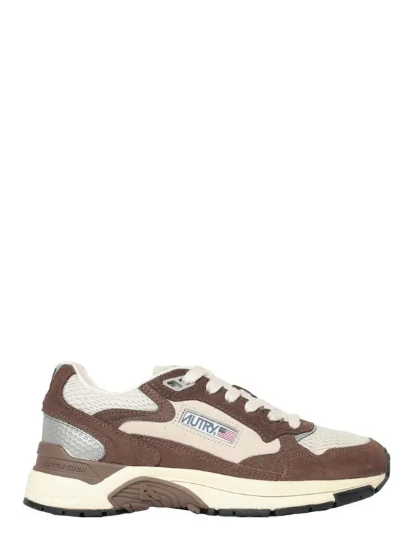 AUTRY Hyperway Mesh And Suede Sneakers - Brown