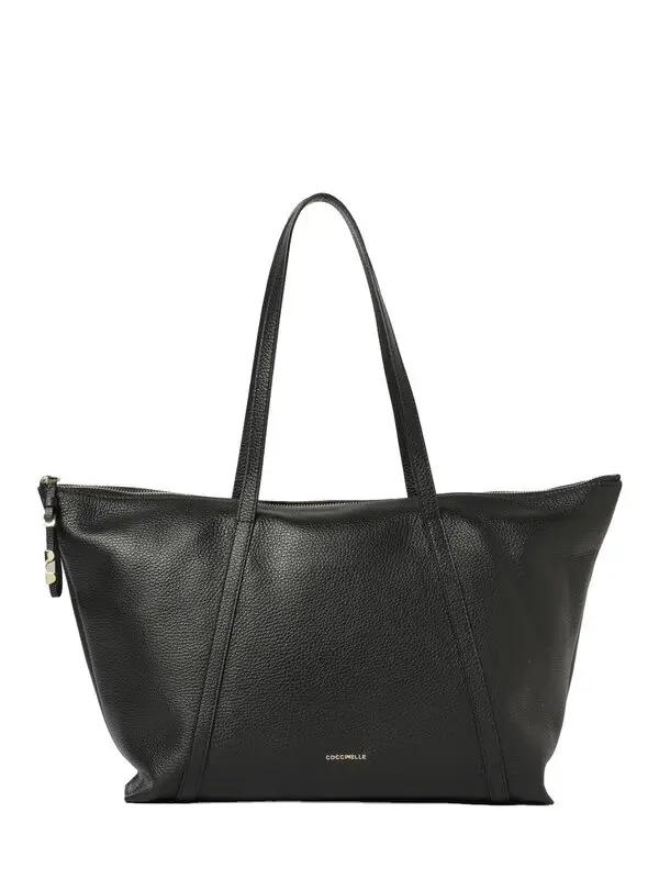COCCINELLE Nory Grained Leather Shoulder Bag - Black