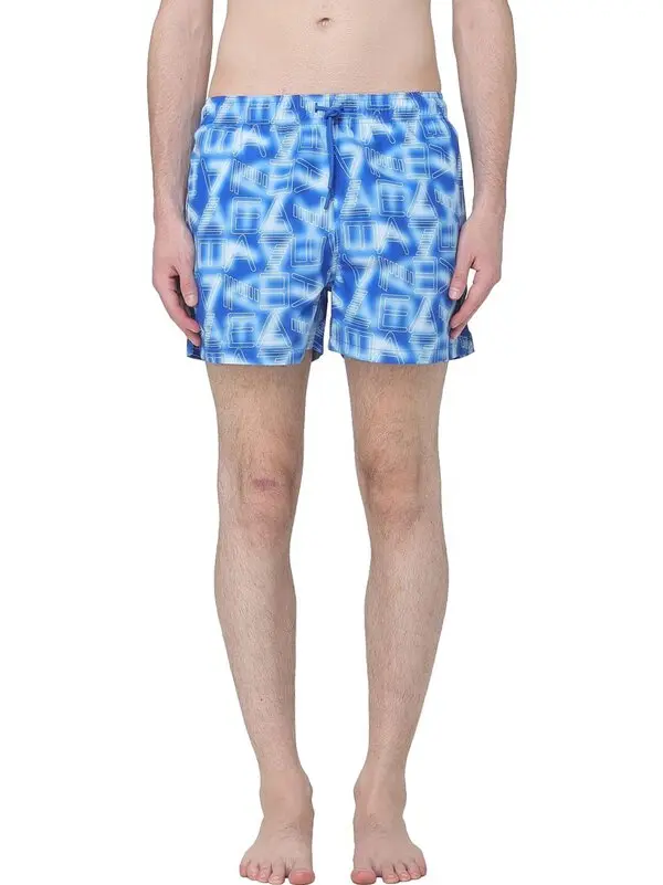 EA7 Printed Swim Trunks - Gnawed Blue