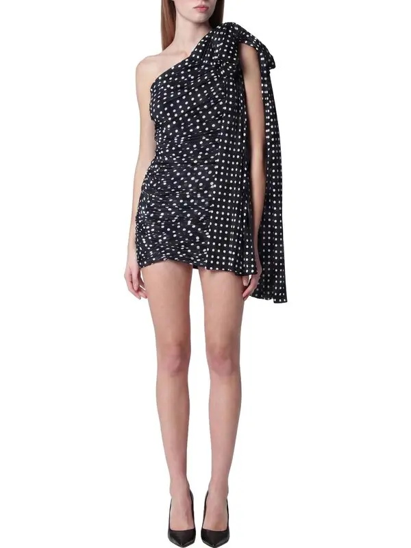 PATOU Polka Dot Mini Dress - Blue