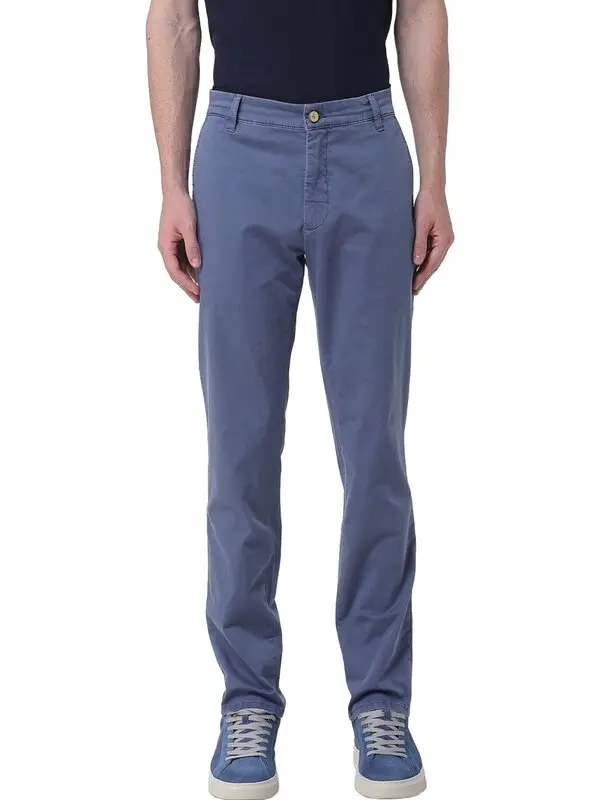 JECKERSON Chino Trousers In Stretch Cotton - Blue