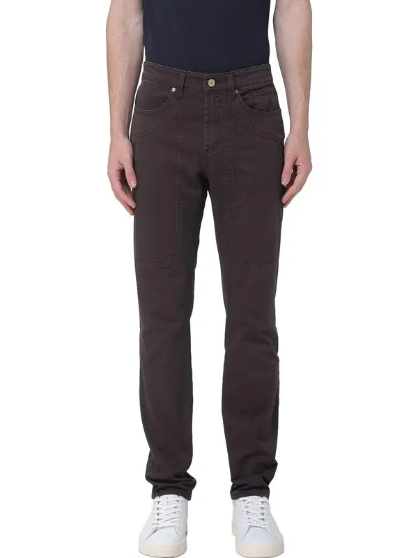 JECKERSON John Slim Fit Trousers In Stretch Cotton - Burnt