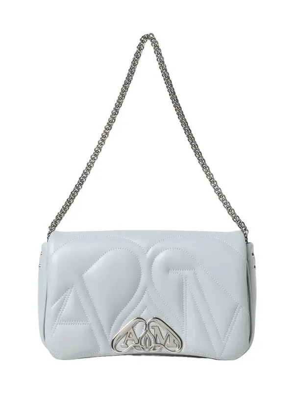 Alexander McQueen Shoulder Bag With Silver Tone Clasp - Ice