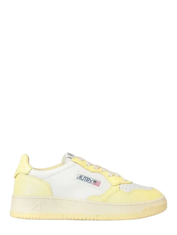 AUTRY Medalist Low Leather Sneakers - Yellow