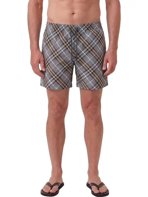 Burberry Check Nylon Swim Shorts - Blue