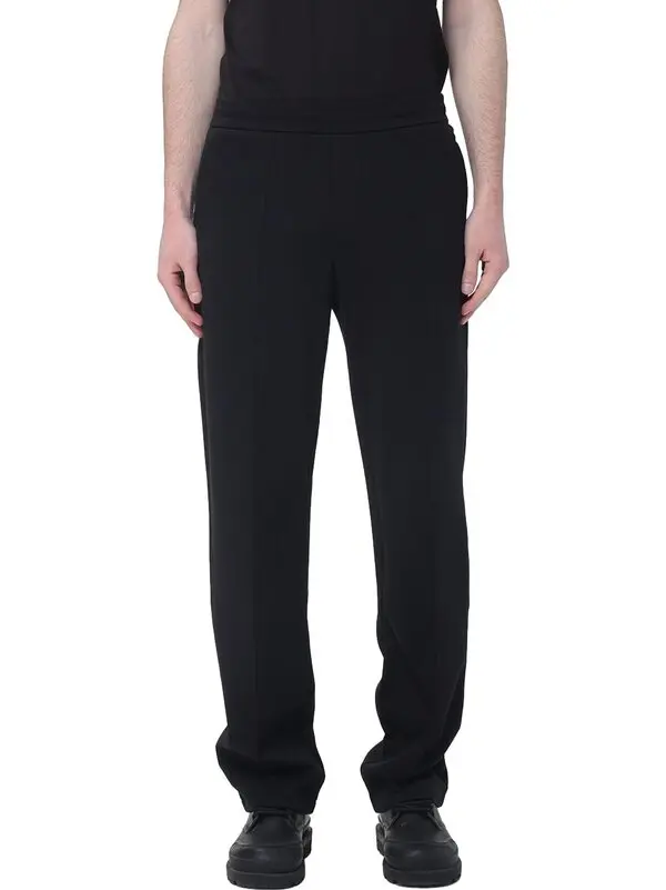 Emporio Armani Cotton Blend Trousers - Black