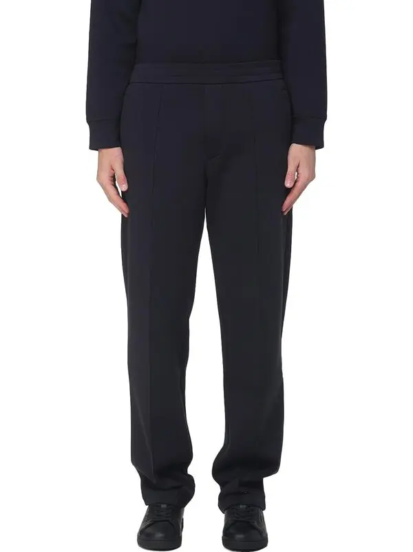 Emporio Armani Cotton Blend Trousers - Blue