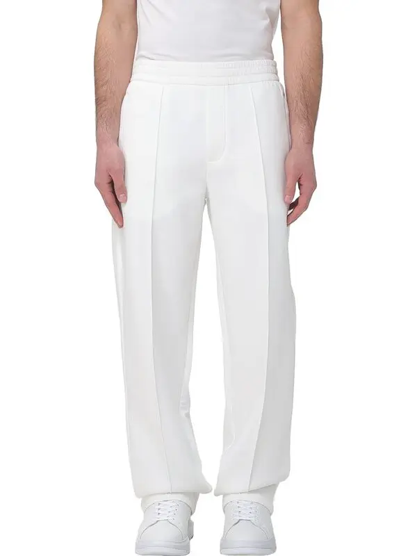 Emporio Armani Cotton Blend Trousers - White